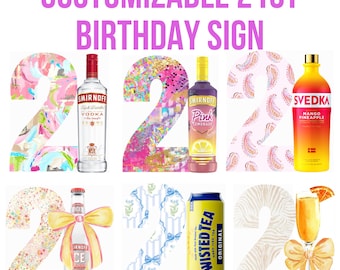 21 BIRTHDAY SIGN (digital File) - Etsy