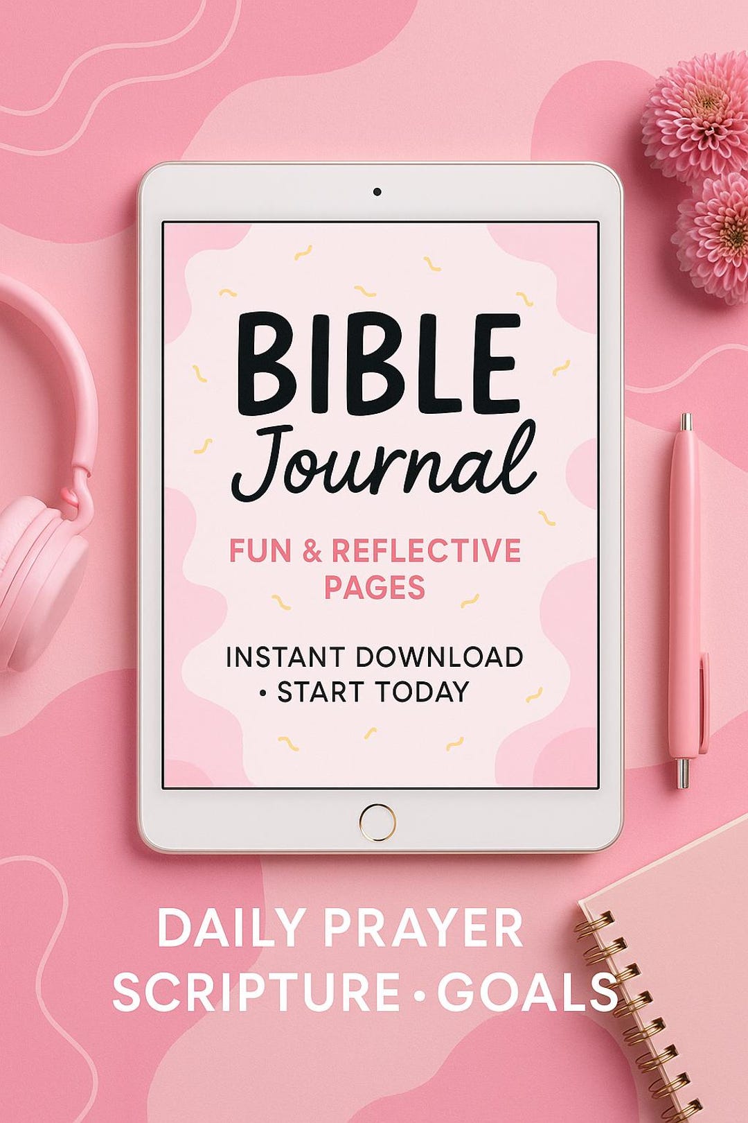 Bible Study Journal: Daily Prayer & Scripture Prompts (PDF Download) - Etsy