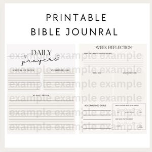 Bible Journal Printable | Digital Bible Study Pages | Daily Prayer ...