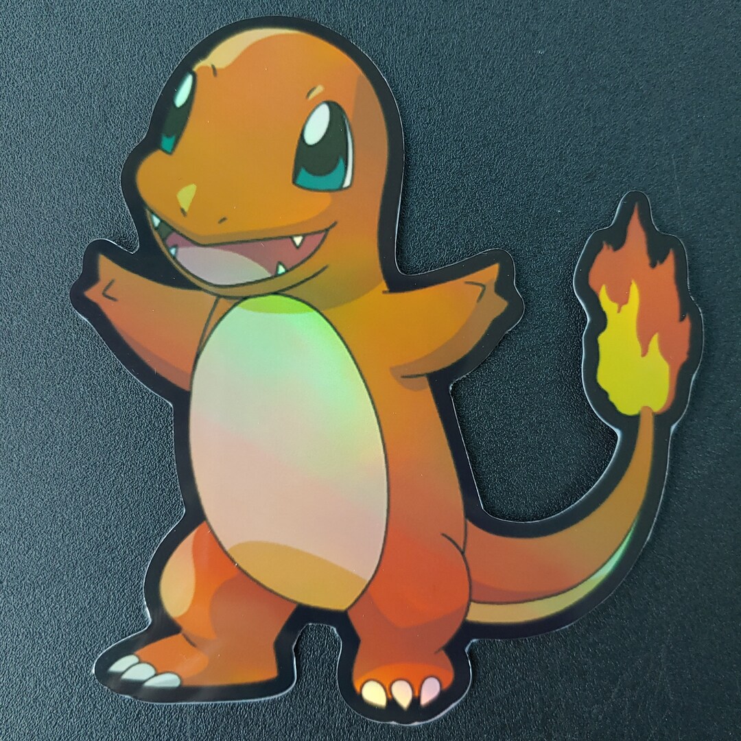 Charmander Holographic Sticker. - Etsy