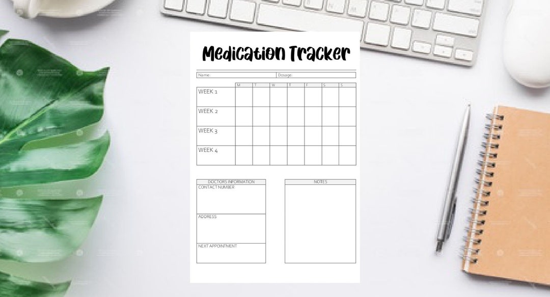 ADHD, ADD Medication Tracker | Medication Planner/ Tracker - Etsy