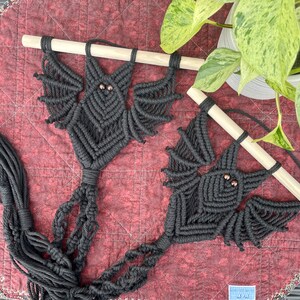 Macrame Bat Tutorial Pattern Digital Download, Whimsigoth, Witchy, Diy ...