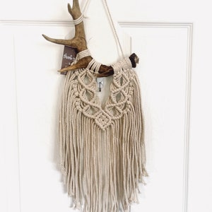 Whitetail Deer Antler Macrame Hunting Nursery Decor Country - Etsy
