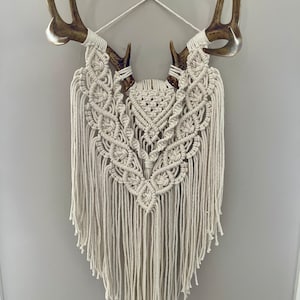 Macrame Antler Tutorial Pattern Wall Hanging, Digital Download, Witchy ...