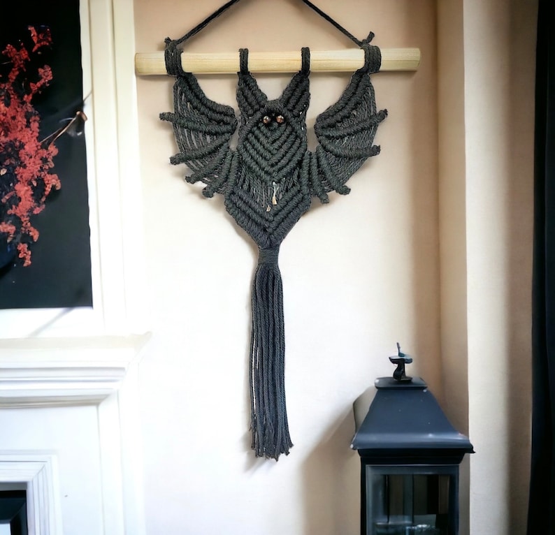 Macrame Bat 3-in-1 Pattern: Shelf, Hanger, Wall Decor (digital Download ...