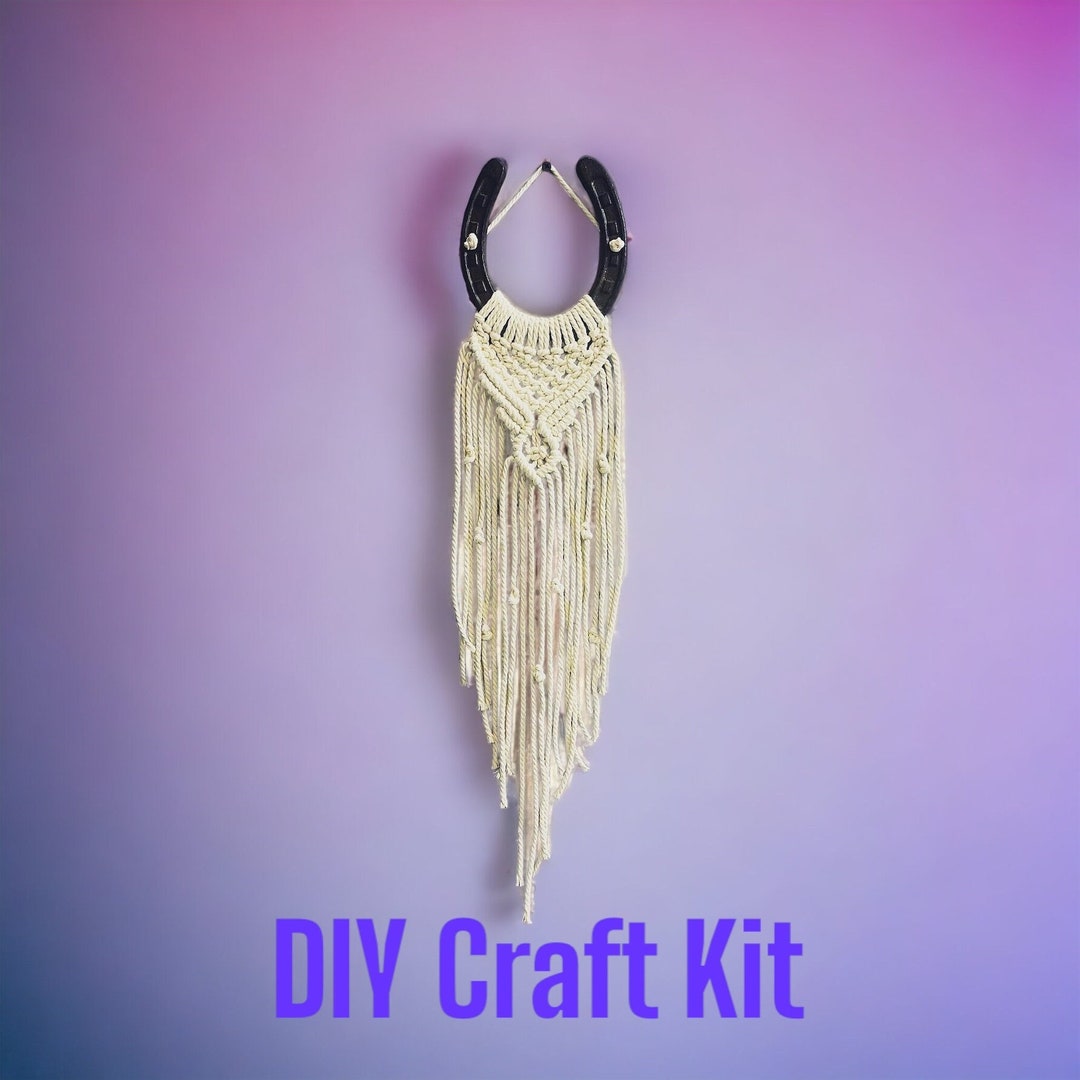 Macrame Horseshoe DIY Craft Kit, Learn to Macrame, Beginners, Kids ...