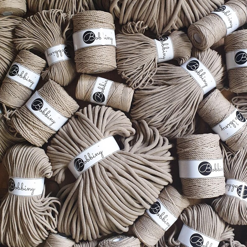 Macramé Cotton Craft Cord and Rope 3mm and 5mm Bobbiny in - Etsy