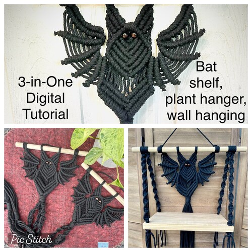 Macrame Bat Tutorial Pattern Digital Download - Etsy
