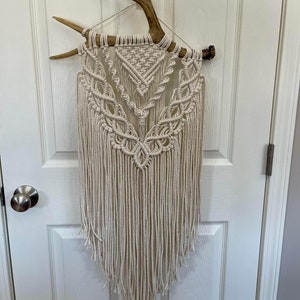 Macrame Antler Tutorial Pattern Wall Hanging, Digital Download, Witchy ...