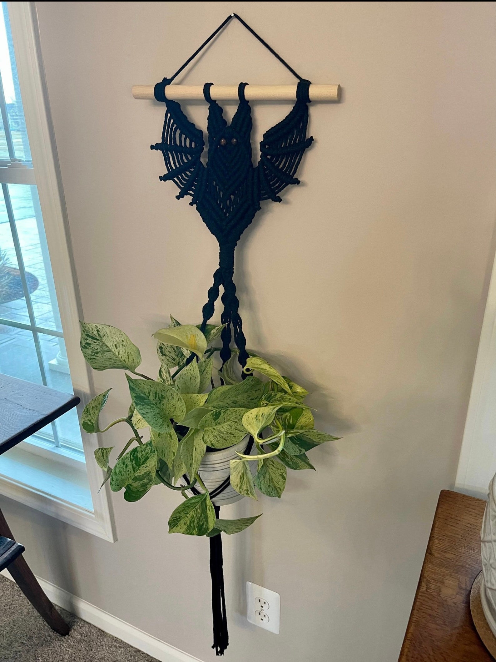 Macrame Bat 3-in-1 Pattern: Shelf, Hanger, Wall Decor (digital Download ...