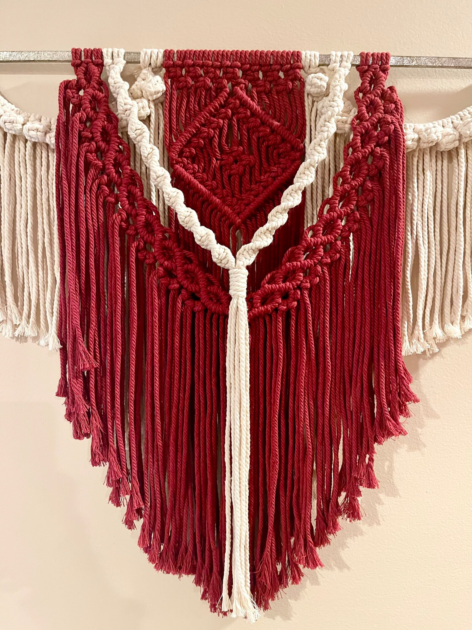 Gemstone Macrame Wall Hanging Arrow Wall Decor Metaphysical - Etsy