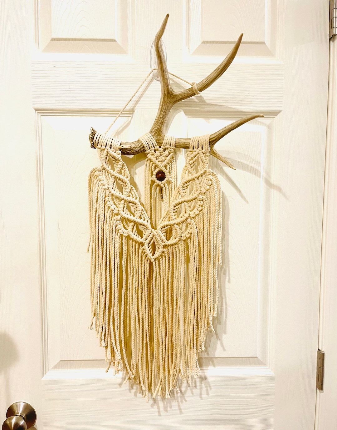 Whitetail Deer Antler Macrame Hunting Nursery Decor Country - Etsy