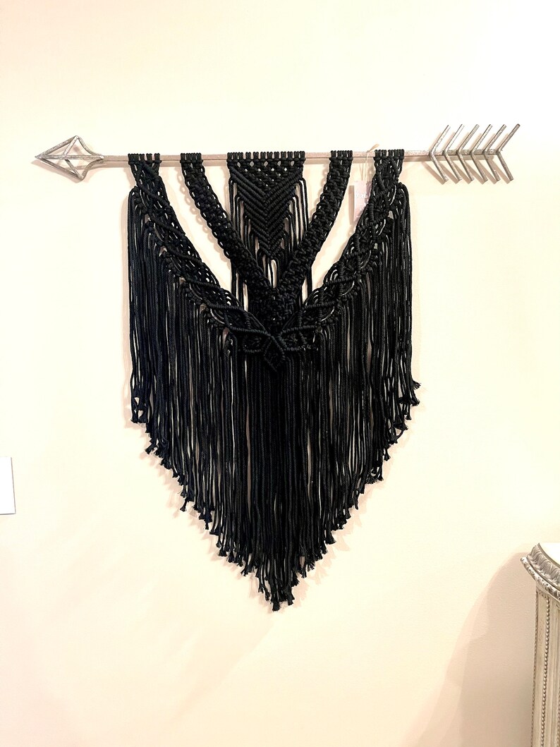 Gemstone Macrame Wall Hanging Arrow Wall Decor Metaphysical - Etsy