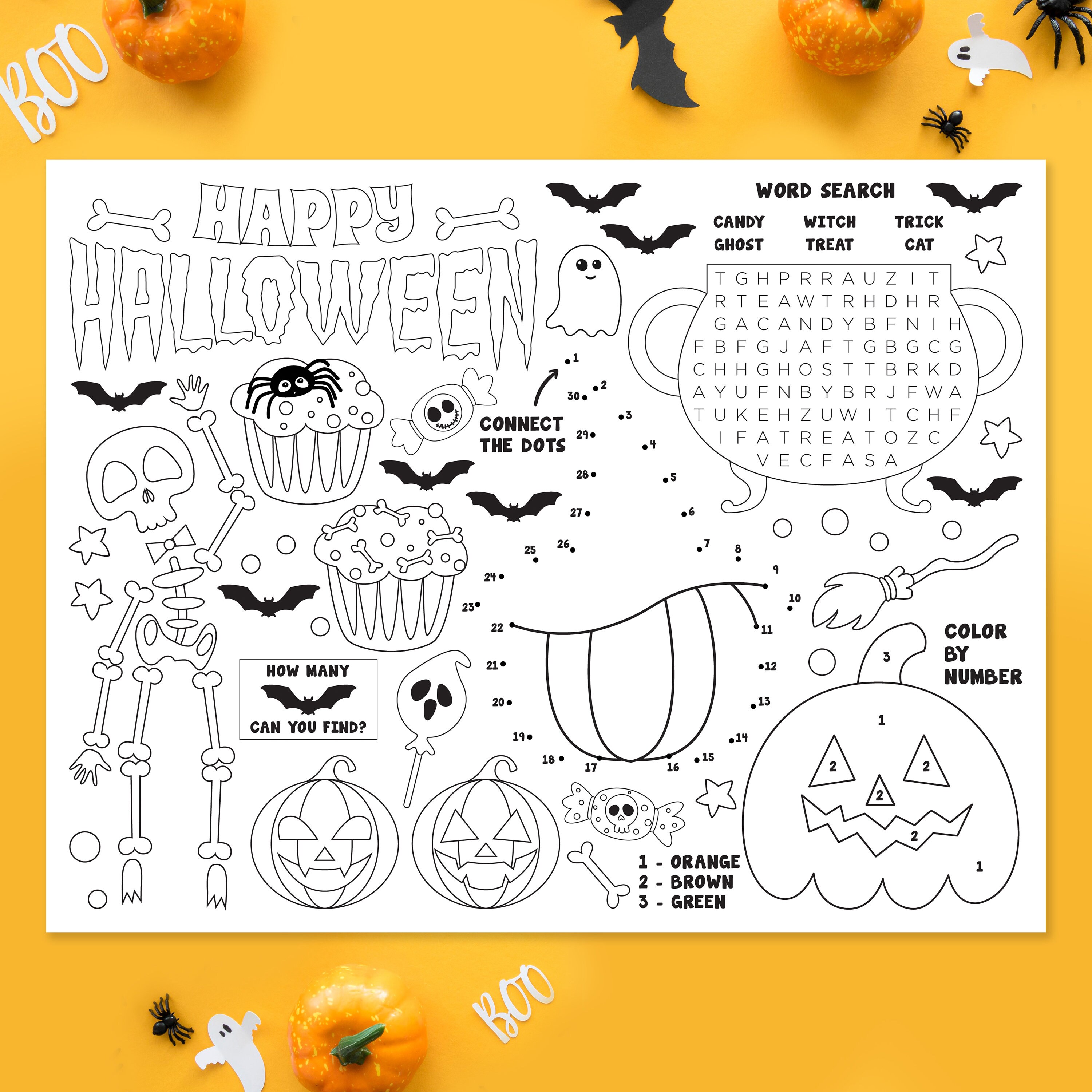 Halloween Coloring Page Halloween Activity Page Digital Printable ...