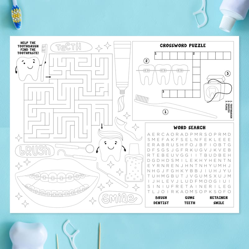 Kids Coloring Pages Dentist - Etsy