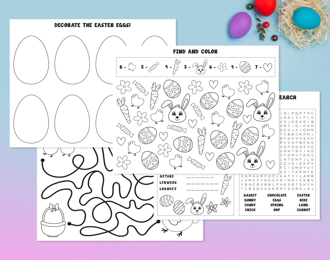 Easter Coloring Pages | Activity Pages for Kids | Digital Printables ...