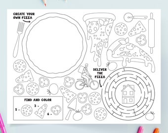 Pizza Toppings Coloring Pages