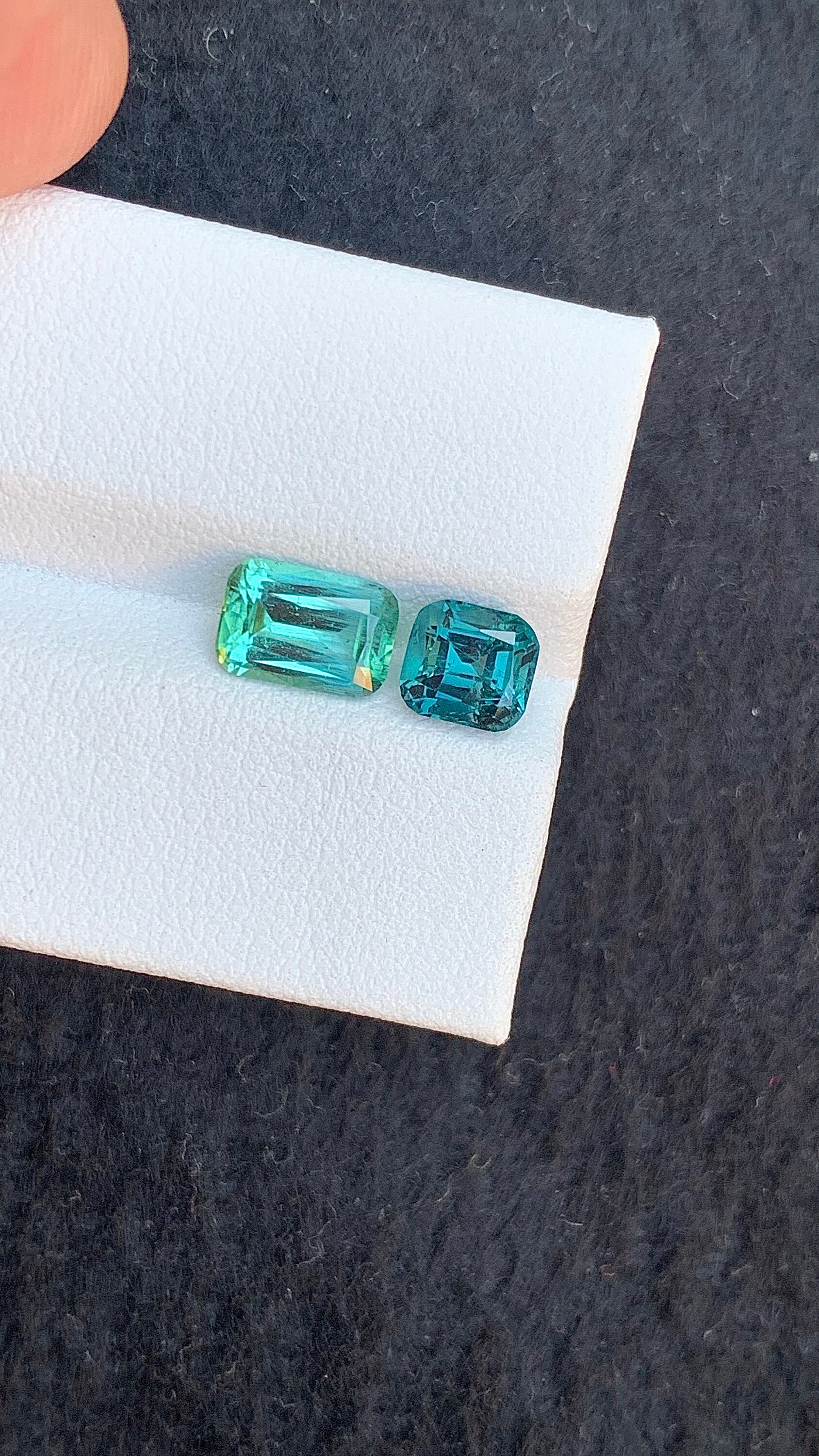 2.20 Cts Teal Blue and Seafoam Tourmalines - Etsy