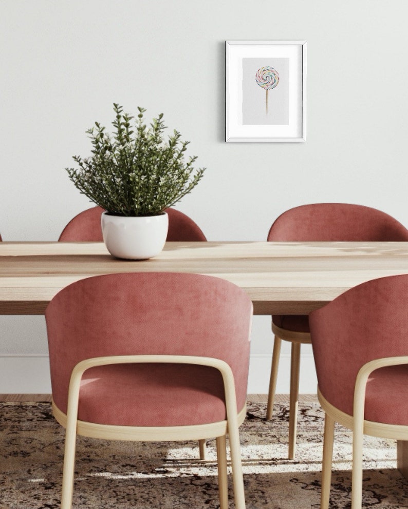 Printable Lollipop Candy Art Poster, Sweet and Cute Wall Art Ready to ...