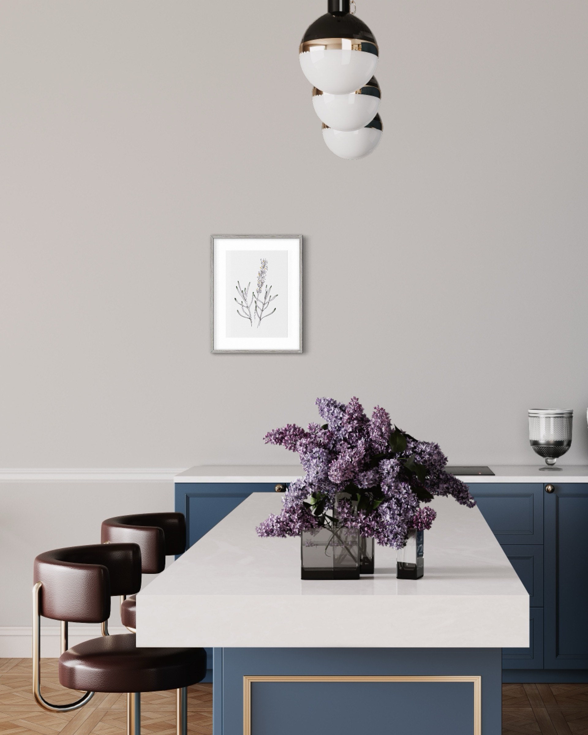 Printable Lavender Botanical Poster, Minimalistic Wall Art - Etsy