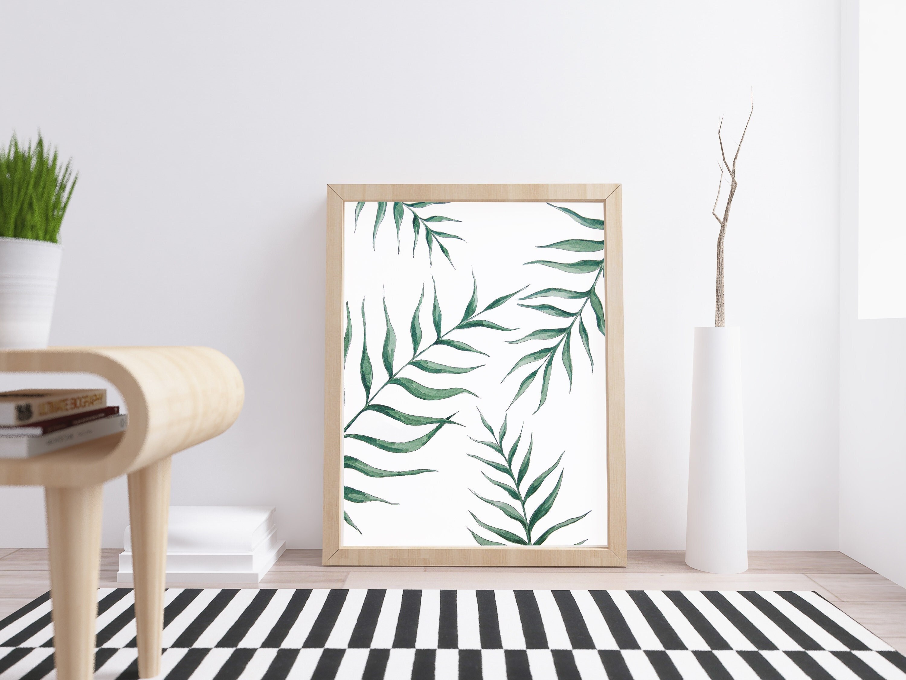 Tropical Palm Leaf Printable Botanical Poster, Instant Download - Etsy