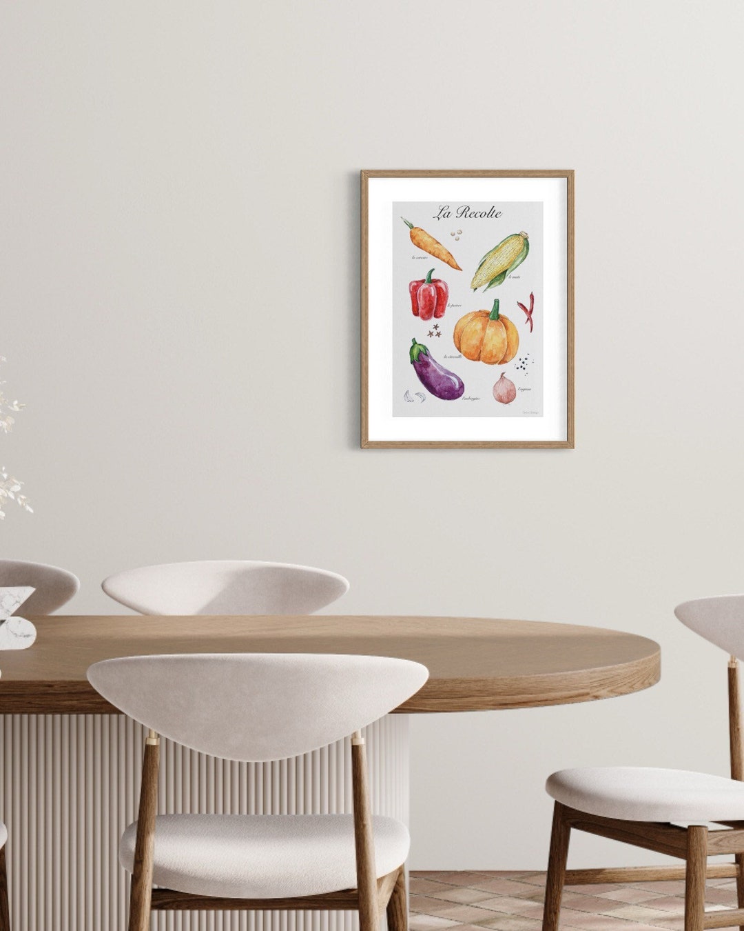 Printable Chart Poster, French Colourful Harvest Vegetables "la Revolte ...