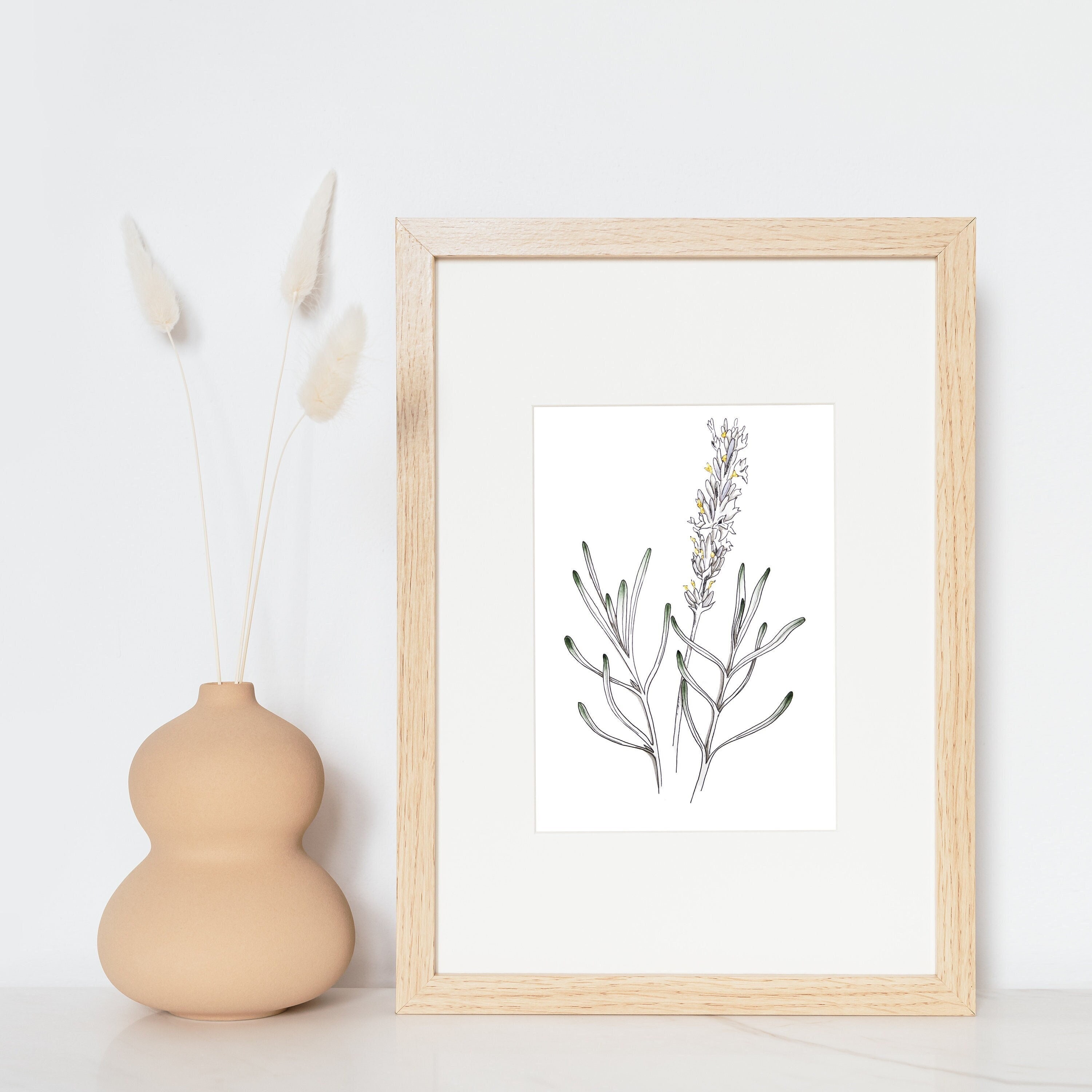 Printable Lavender Botanical Poster, Minimalistic Wall Art - Etsy