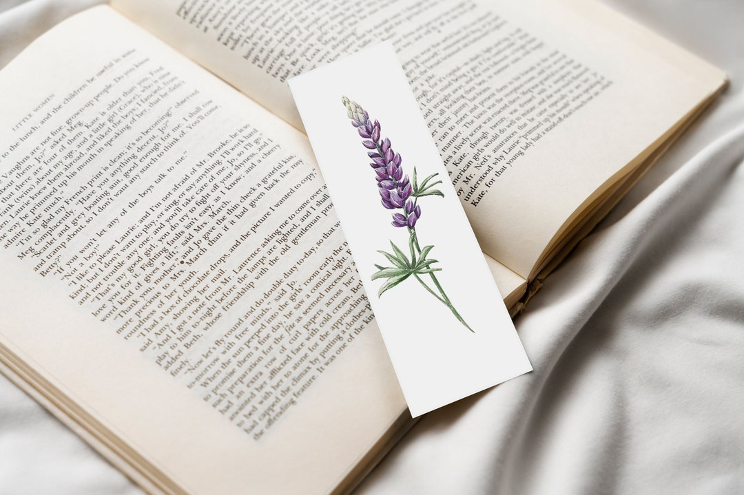 Set of 10 Printable Bookmarks, 2x6 Inches, Floral Watercolor Art ...