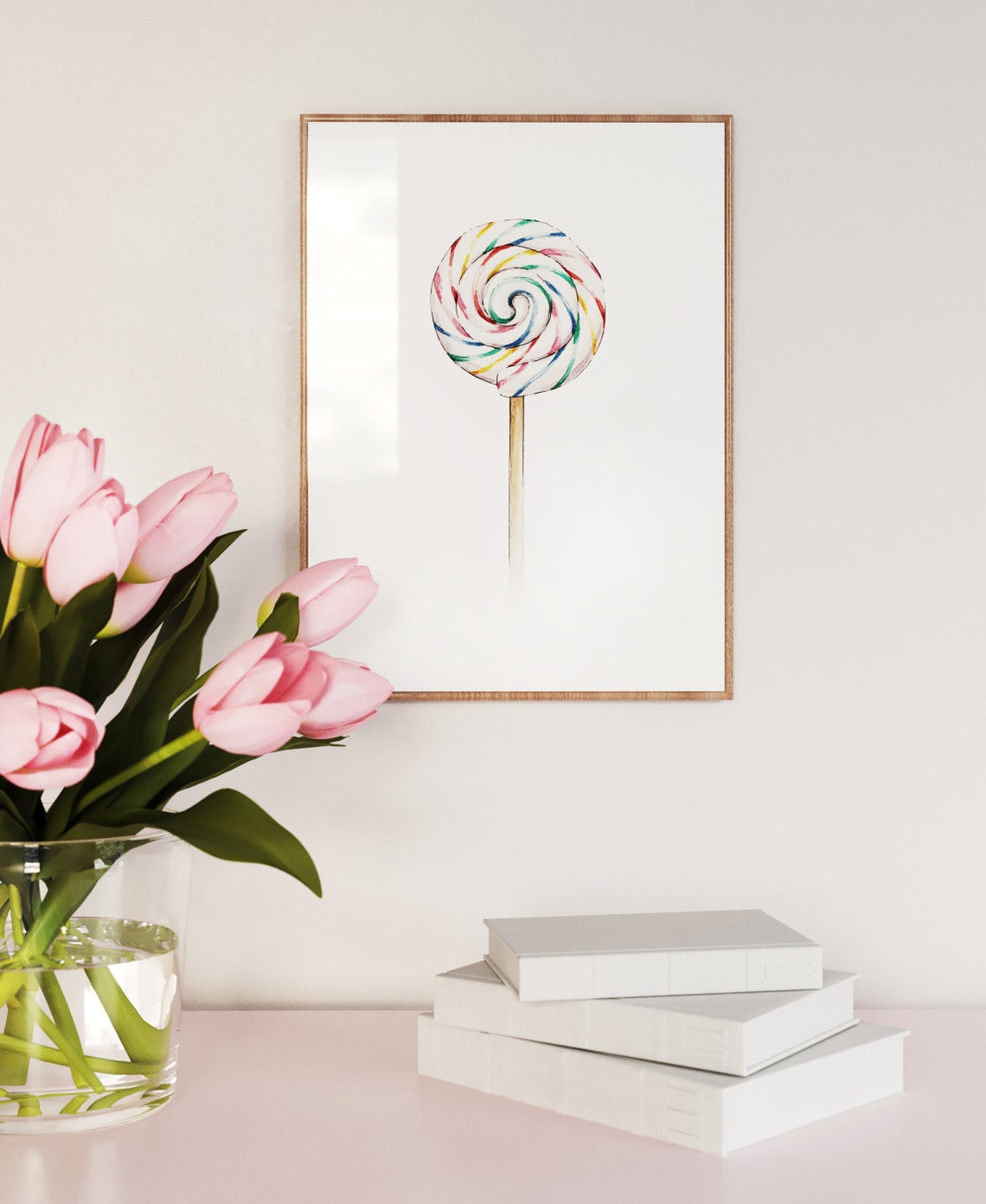 Printable Lollipop Candy Art Poster Sweet and Cute Wall Art - Etsy