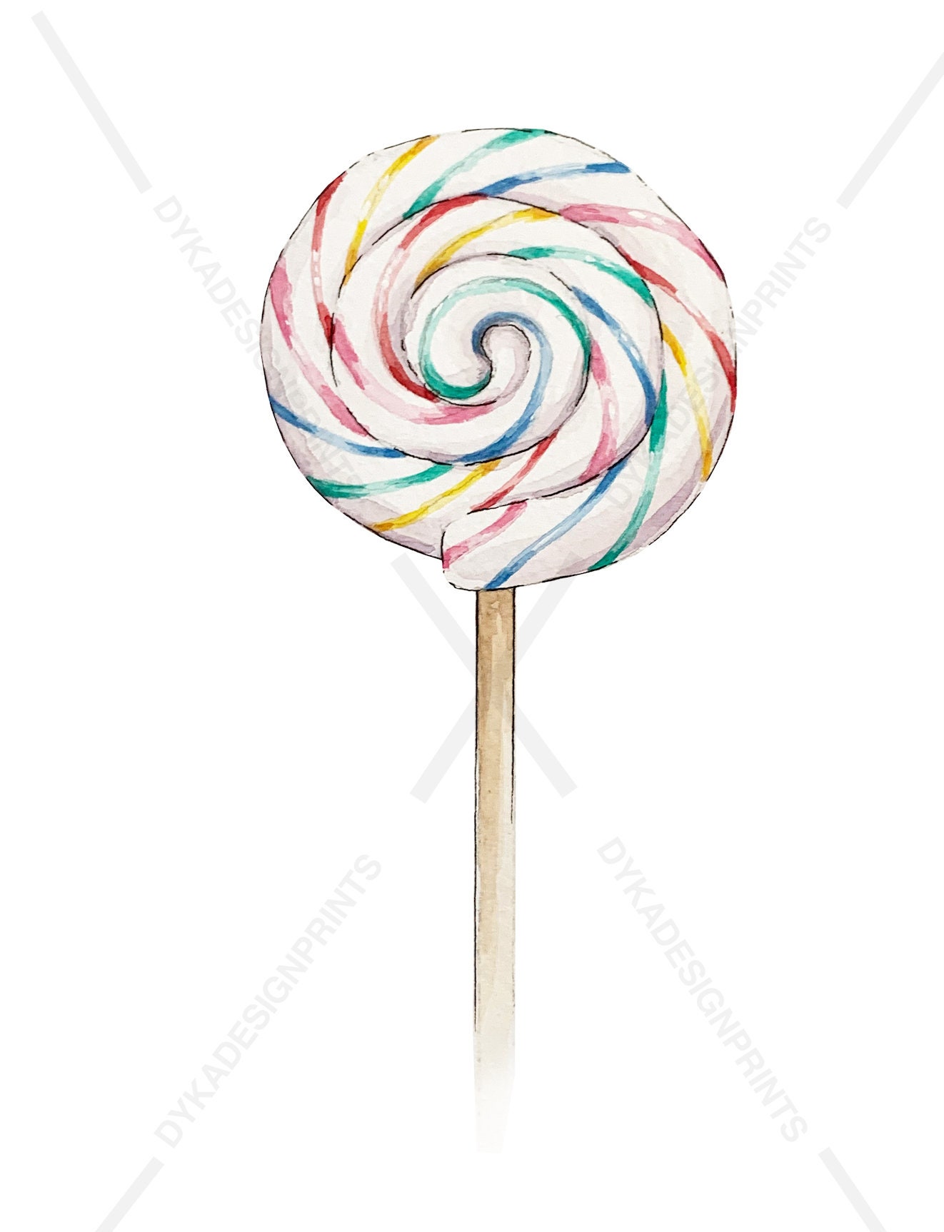 Printable Lollipop Candy Art Poster Sweet and Cute Wall Art - Etsy