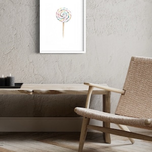 Printable Lollipop Candy Art Poster, Sweet and Cute Wall Art Ready to ...