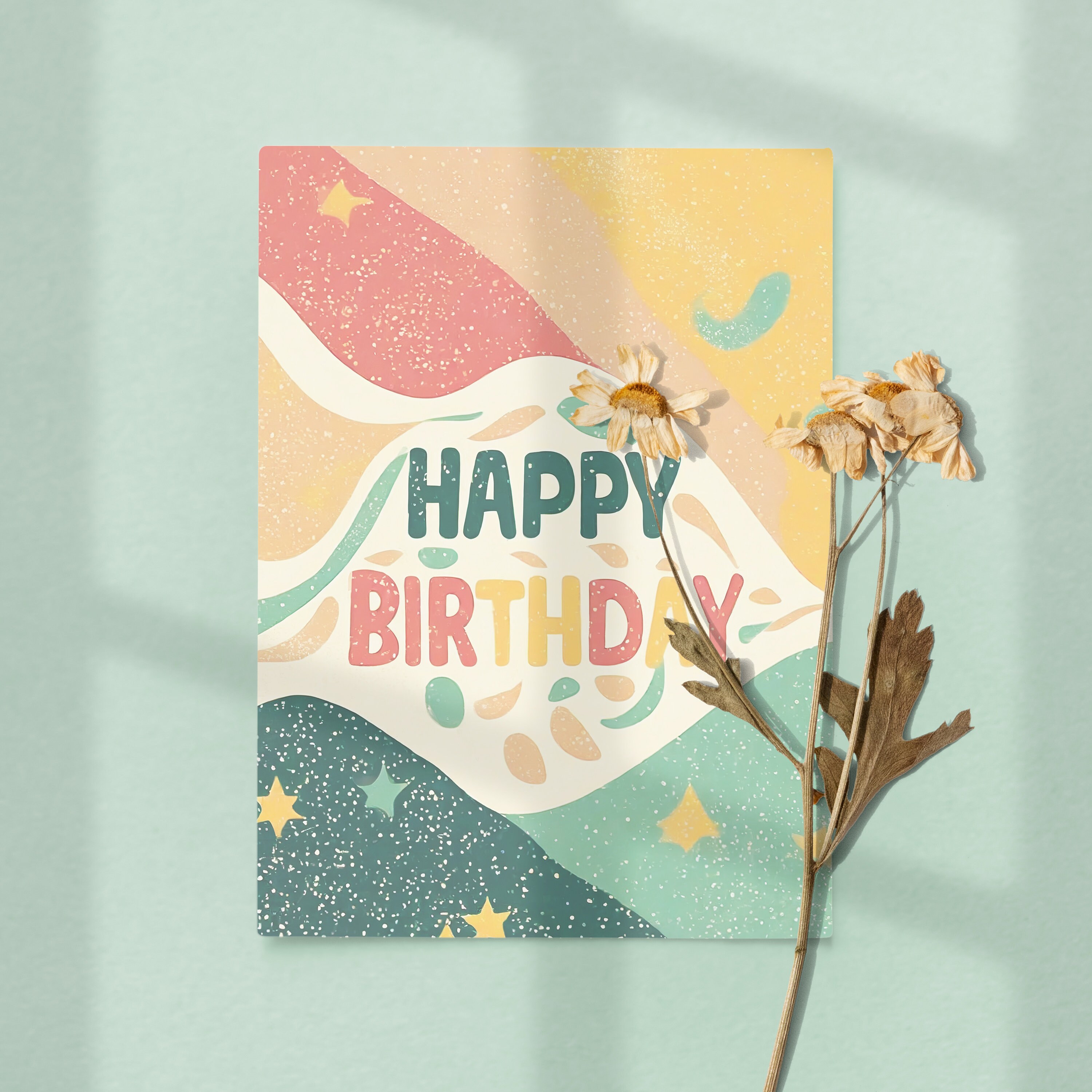 Happy Birthday Printable Postcards, Set of 2 - Etsy