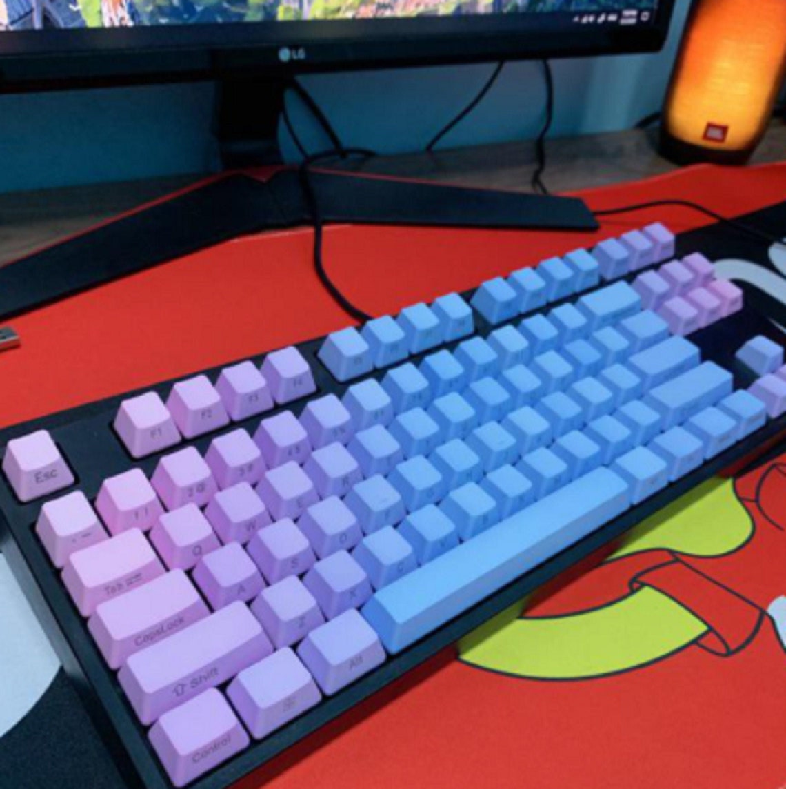 LED backlit keycap set PBT doubleshot mechanical keycap | Etsy