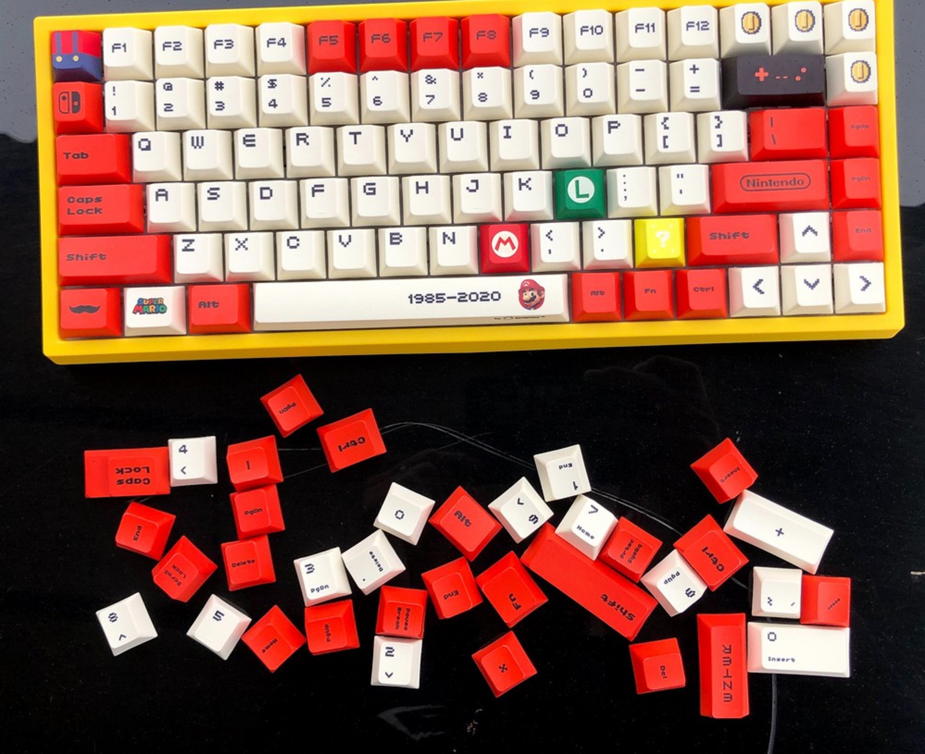 Mario game keycap set full 120 keycaps Cherry profile | Etsy