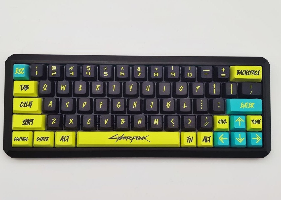 Cyberpunk 2077 game keycap set 143 keycaps Night city | Etsy