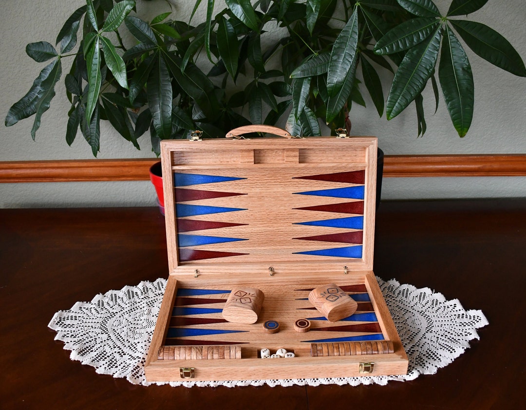 Custom Backgammon Board With Epoxy Inlay: the Ultimate Game Night ...