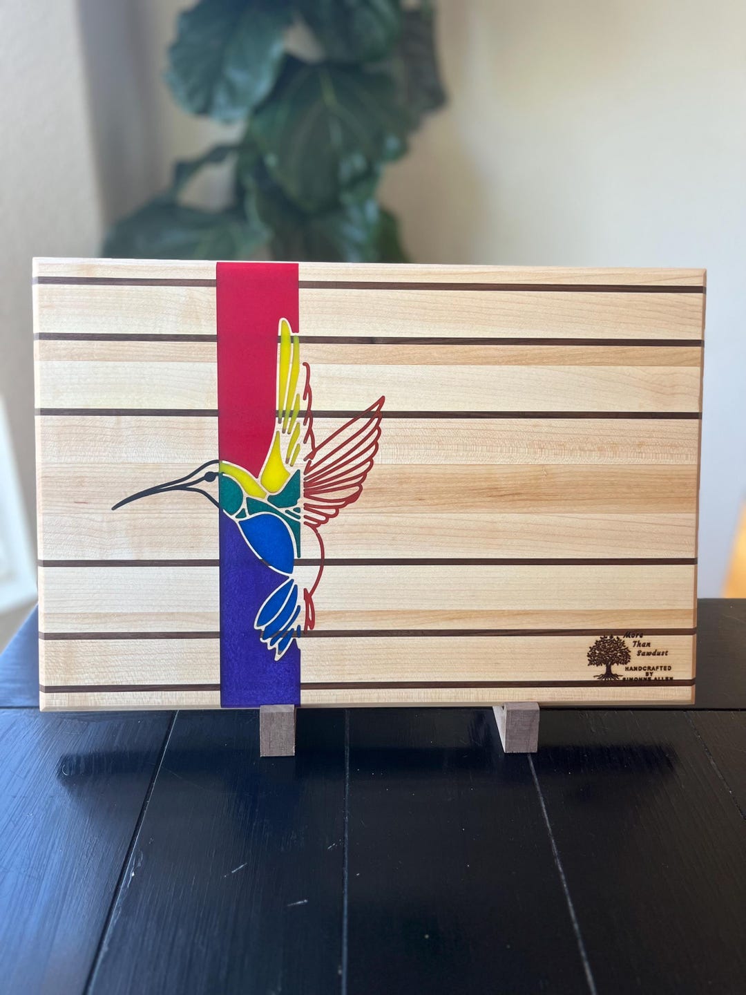 Hummingbird Hardwood and Epoxy Cutting Board - Etsy