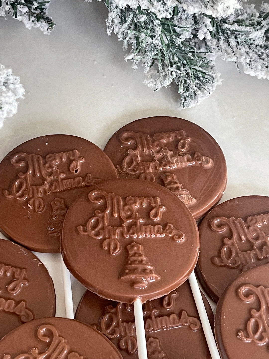 Merry Christmas Chocolate Lollipop - Etsy