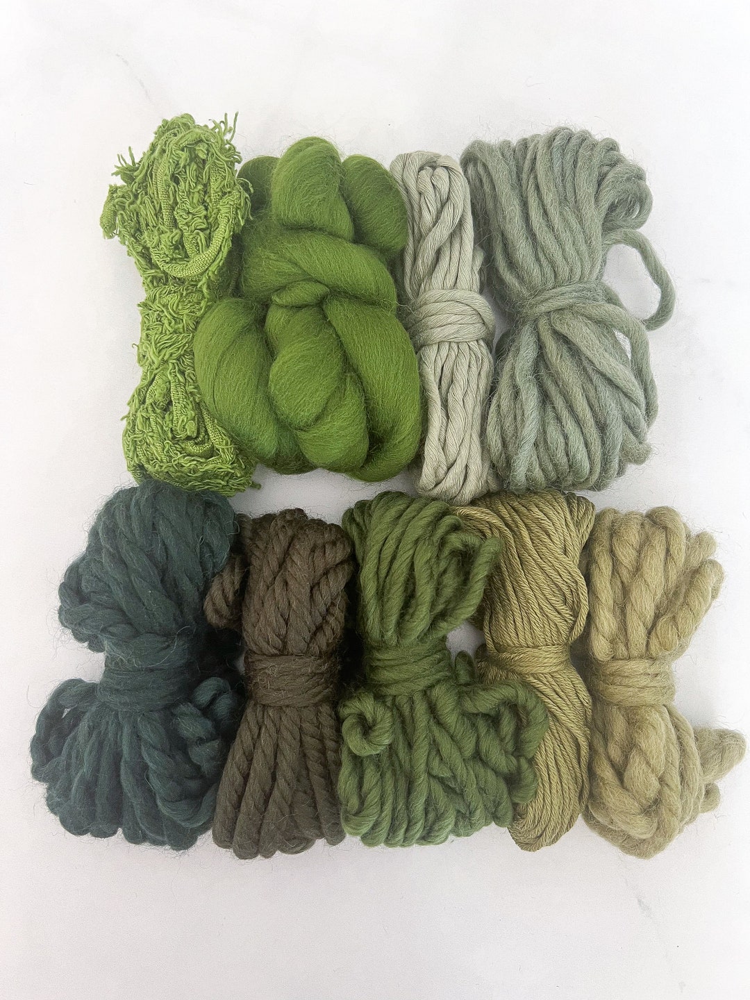 Weavers Fibre Pack Forest Floor, Weaving Kit, Weaving Supplies, Green ...