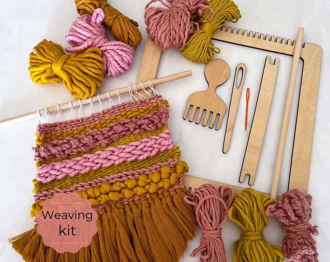 Circle Weaving Kit, Lush Rainforest Weaving Fibre Pack, Woven Tapestry ...