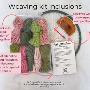 Circle Weaving Kit, Rose Garden Weaving Fibre Pack, Craft Kit for ...