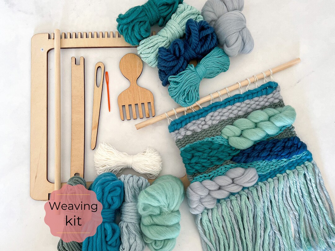 Beginner Weaving Loom Kit, Rockpool Weavers Fibre Pack, Birthday Gift ...
