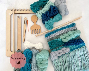 Circle Weaving Kit, Rockpool Fibre Pack, Blue Weaving Supplies, Craft ...