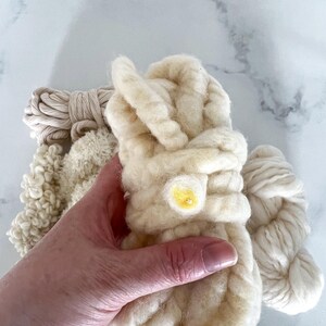 Textural Yarn Bundle Natural White, Dyers Wool Pack, Chunky Bulky Yarn ...