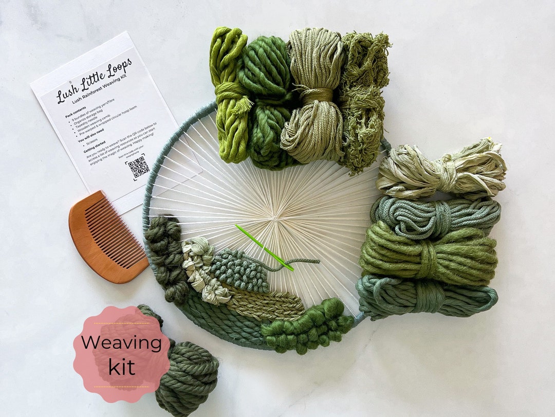 Circle Weaving Kit Lush Rainforest Weaving Fibre Pack Circle - Etsy