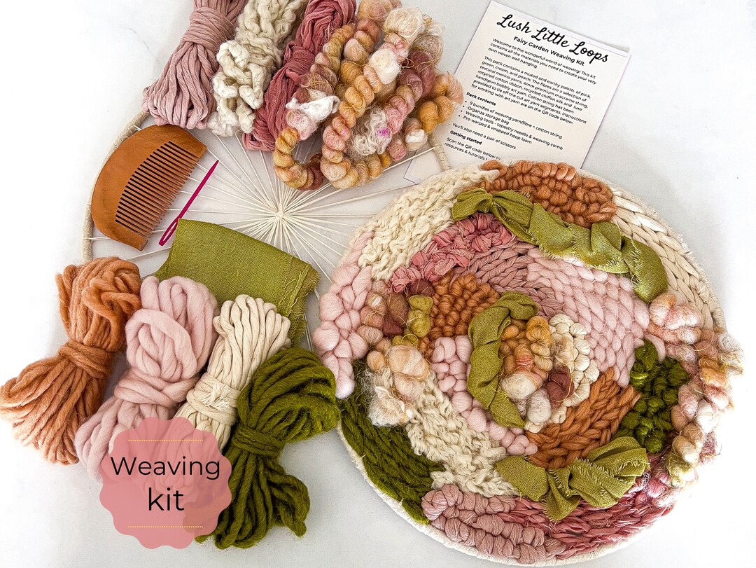 Circle Weaving Kit, Fairy Garden Weaving Fibre Pack, Craft Kit for ...