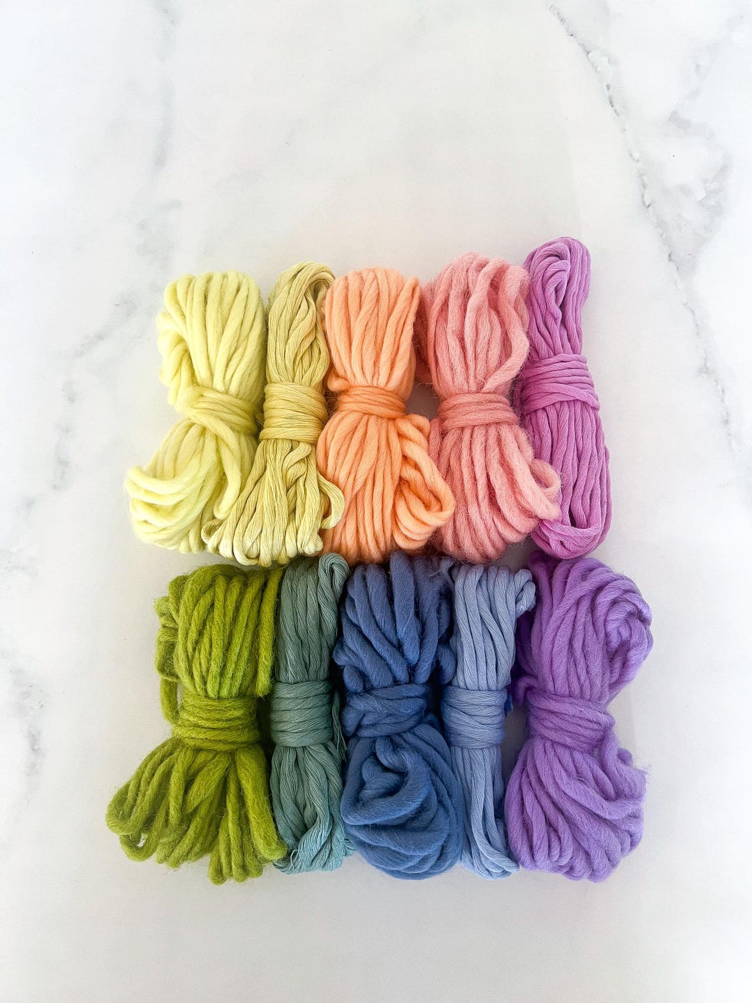 Weaving Fibre Pack Rainbow, Weaving Kit, Cotton Macrame String, Weaving ...