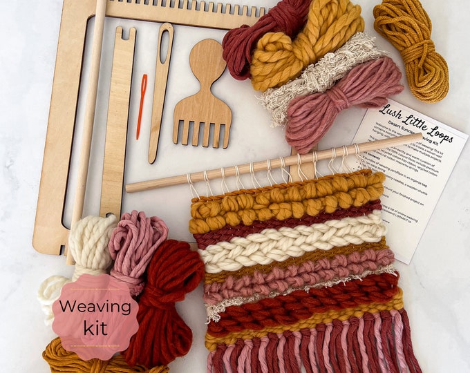 Circle Weaving Kit, Rockpool Fibre Pack, Blue Weaving Supplies, Craft ...