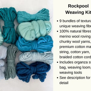 Circle Weaving Kit, Rockpool Fibre Pack, Blue Weaving Supplies, Craft ...