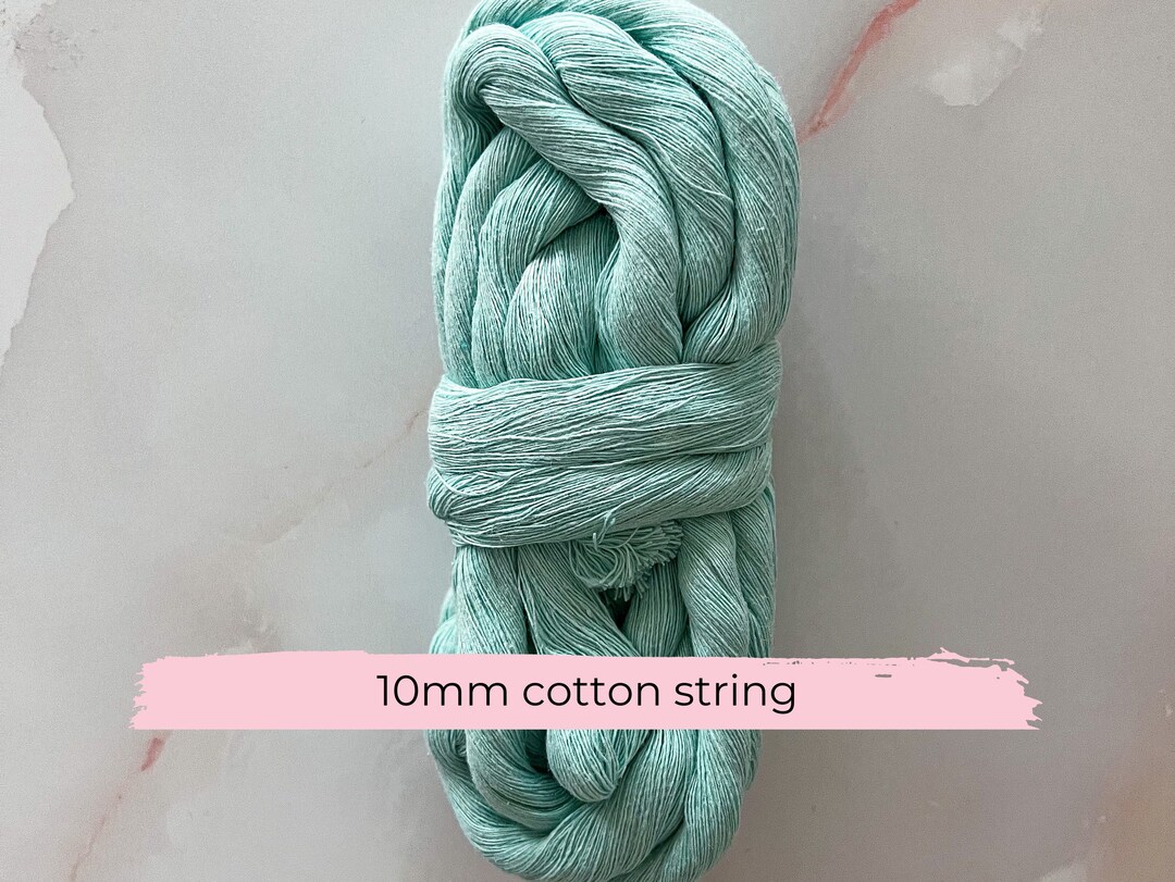 10mm Macrame String Sea Foam, Single Twist Macrame Cord, Chunky Macrame ...